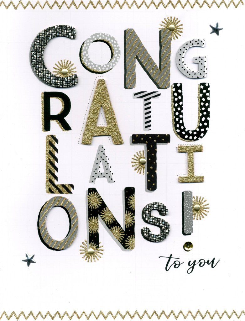 Congratulations Gigantic Card – The Lady Bug Studio